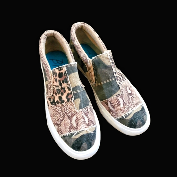 Blowfish | Shoes | Blowfish Patchwork Look Slip On Tennies Camo ...